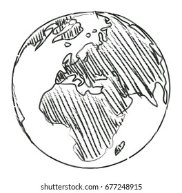 Vector Earth Doodle Eps 10 Stock Vector (Royalty Free) 677248915 ...