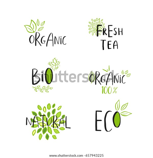 Vector Eco Bio Green Logo Sign: vector de stock (libre de regalías ...