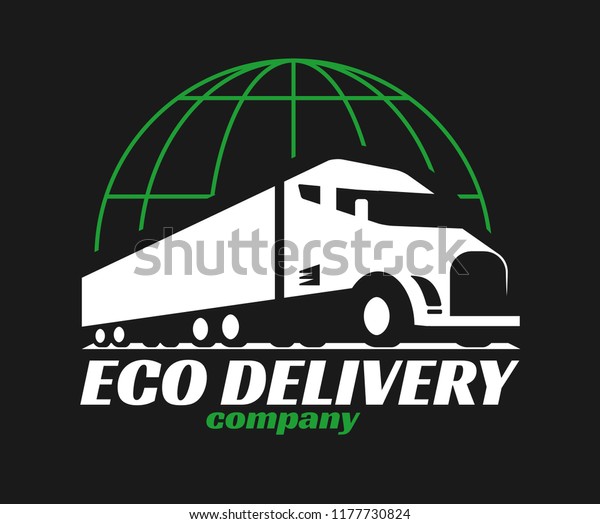 Vector Eco Truck Logo Emblem Banner Stock Vector (Royalty Free ...