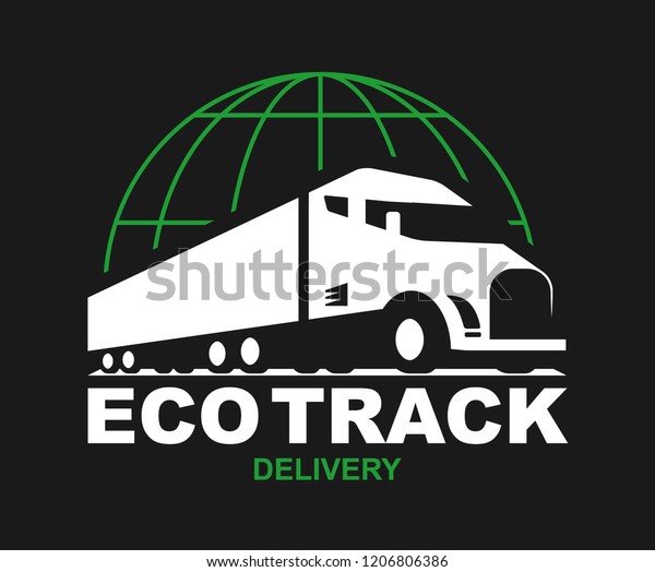 Vector Eco Truck Logo Emblem Banner Stock Vector (Royalty Free ...