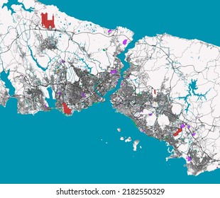 906 Istanbul district map 图片、库存照片和矢量图 | Shutterstock