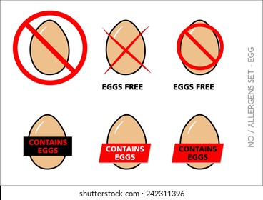 Vector Egg Free Symbols On White Stock Vector (Royalty Free) 242311396 ...