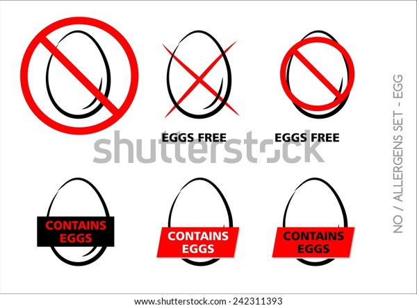 Vector Egg Free Symbols On White Stock Vector (Royalty Free) 242311393 ...