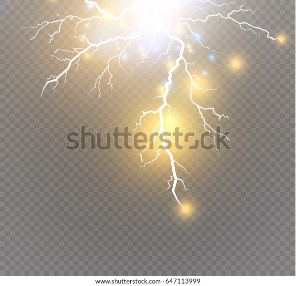 Vector Electric Lightning Bolt Energy Effect: vector de stock (libre de ...