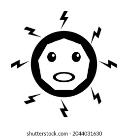 Vector Electric Smile Logo Black White Stock Vector (Royalty Free ...