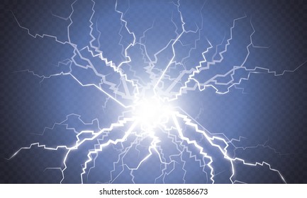 Vector Electric Lightning Bolt Energy Effect 스톡 벡터(로열티 프리) 647114005 ...