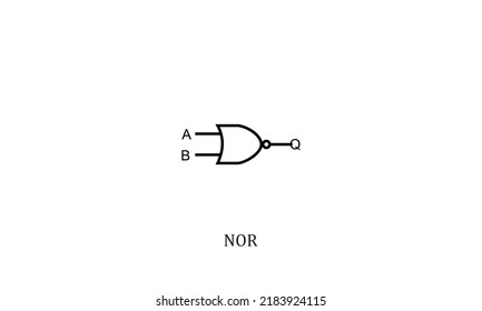 Vector Electronic Circuit Symbol Nor Gate Stock Vector (Royalty Free ...
