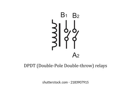 Vector Electronic Circuit Symbol Relay Dpdt Stock Vector (Royalty Free) 2183907915 | Shutterstock