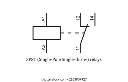 Vector Electronic Circuit Symbol Relay Spst Stock Vector (Royalty Free ...