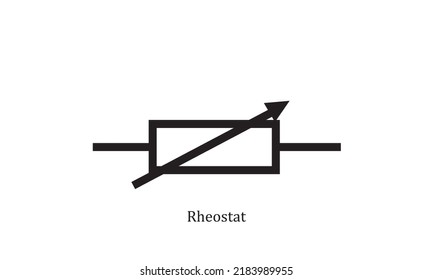 Vector Electronic Circuit Symbol Rheostat Stock Vector (Royalty Free ...