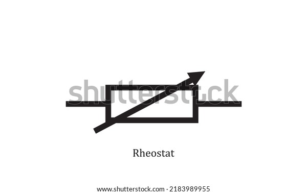 símbolo de circuito electrónico vectorial rheostat: vector de stock ...