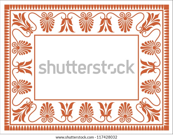 Vector Elegant Frame Ancient Greek Traditional: стоковая векторная ...