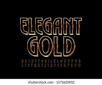 Vector Elegant Gold Font Chic Alphabet Stock Vector (Royalty Free ...