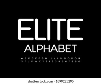 Vector Elite Alphabet White Simple Font Stock Vector (Royalty Free ...