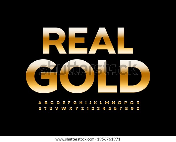 Vector Elite Emblem Real Gold Luxury Stock Vector (Royalty Free ...
