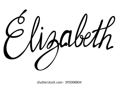 Vektor Stok Beautiful Text Alphabet Modern Calligraphy Vector (Tanpa ...