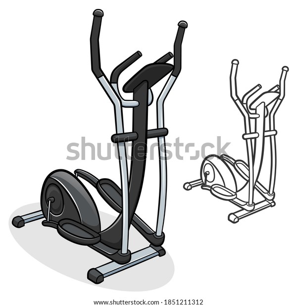 Vector Elliptical Machine Illustration Cartoon Stock Vector (Royalty ...