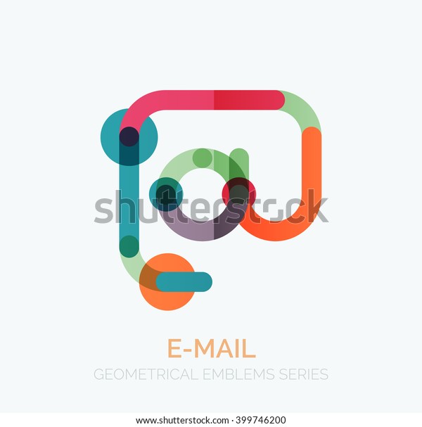 Vector Email Business Symbol Sign Logo Stock Vector (Royalty Free ...