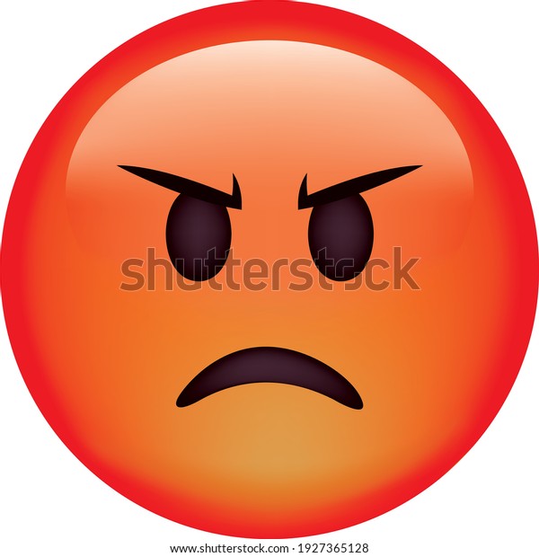 Vector Emoji Angry Face Emoji Cute Stock Vector (Royalty Free ...