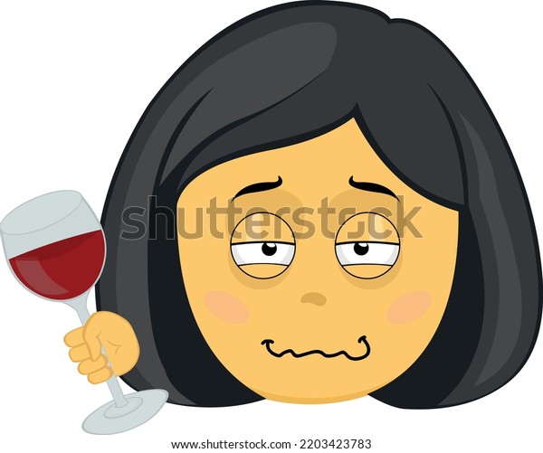 Vector Emoji Illustration Face Drunk Cartoon Stock Vector (Royalty Free ...