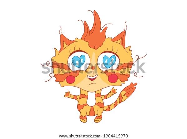 Vector Emoji Illustration Ginger Colour Cartoon Stock Vector (Royalty ...