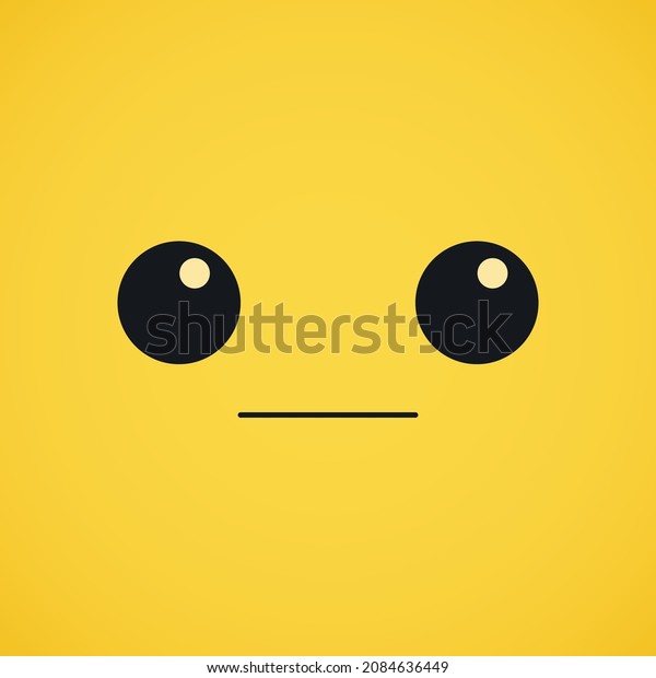Vector Emoji Neutral Face Illustration Emoticon Stock Vector (Royalty ...