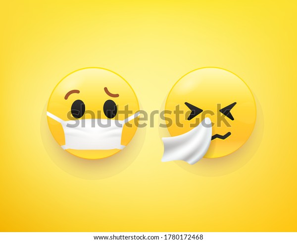 Vector Emoji Vector Set Virus Prevention Stock Vector (Royalty Free ...