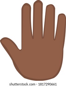Vector Emoticon Illustration Brown Hand Stock Vector (Royalty Free ...