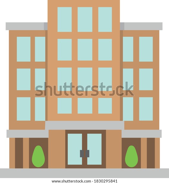 Vector Emoticon Illustration Building Stock Vector (Royalty Free ...
