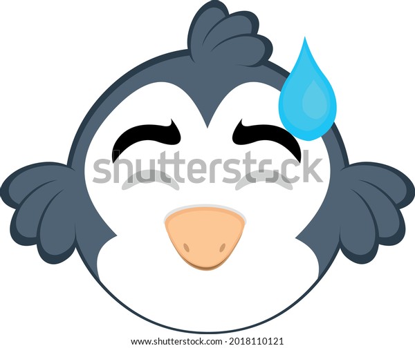 Vector Emoticon Illustration Cartoon Bird Expression Stock Vector ...