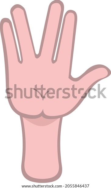 Vector Emoticon Illustration Cartoon Hand Doing Stock Vector (Royalty ...