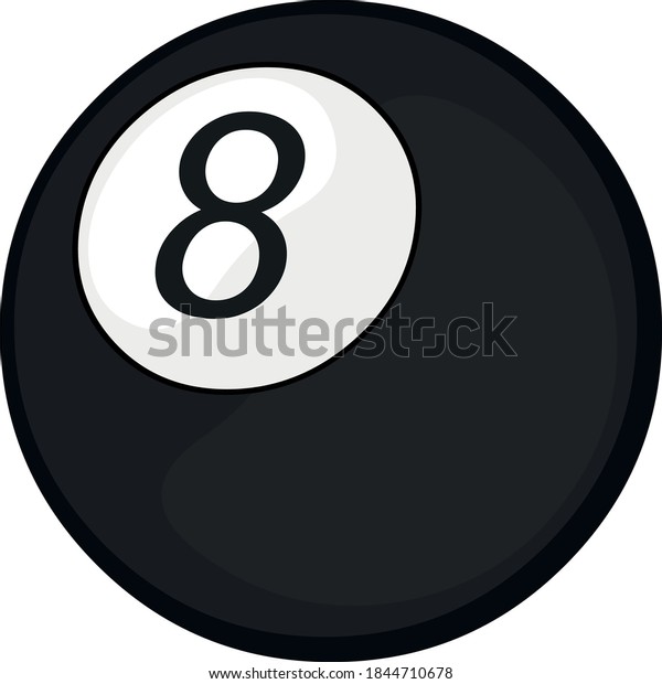 Vector Emoticon Illustration Classic Eight Ball Stock Vector (Royalty ...