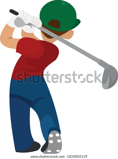 Vector Emoticon Illustration Golf Player Stock Vector (Royalty Free ...