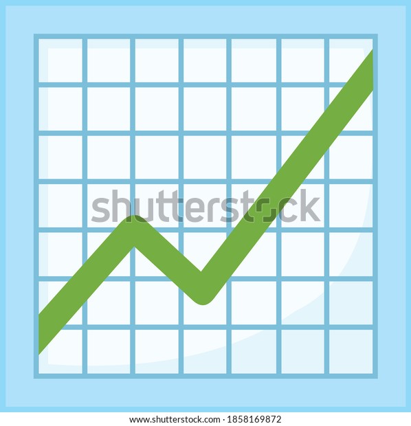 Vector Emoticon Illustration Growth Statistics Graph Stock Vector ...