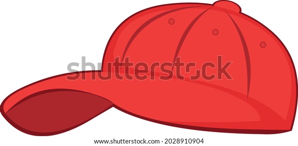 Vector Emoticon Illustration Red Visor Cap Stock Vector (Royalty Free ...