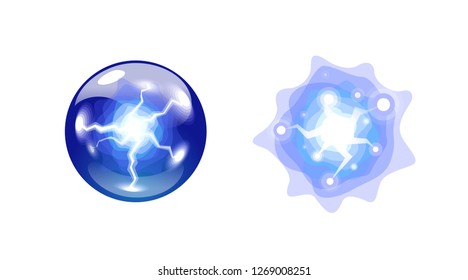 Vector Energetic Ball Energy Sphere Flash 스톡 벡터(로열티 프리) 1269008251 ...