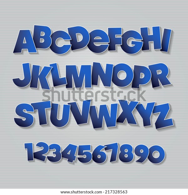 Vector English Alphabet Letters Stock Vector (Royalty Free) 217328563 ...