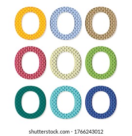 Vector English Letter O Different Color Stock Vector (Royalty Free ...