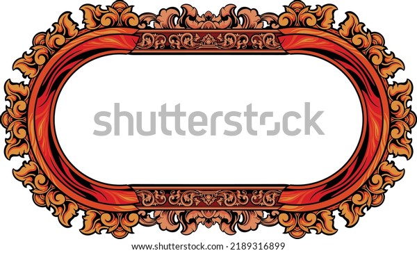 Vector Engraved Frame Design Photo Frame Stock Vector (Royalty Free ...