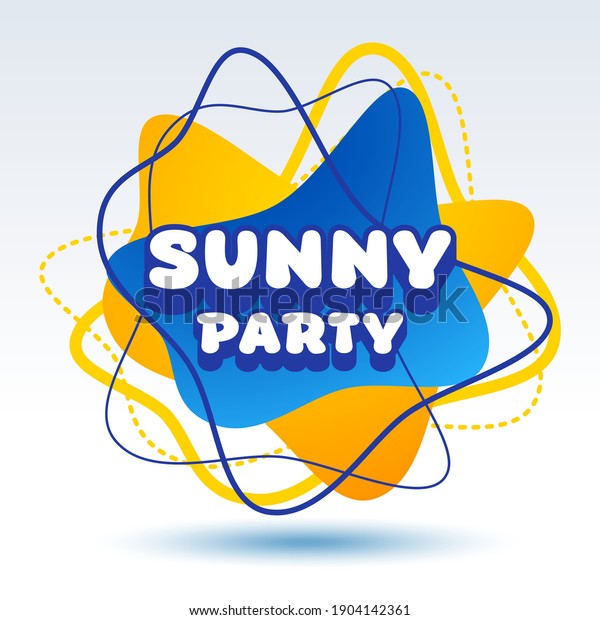 Vector Entertainment Template Sunny Party Creative Stock Vector ...