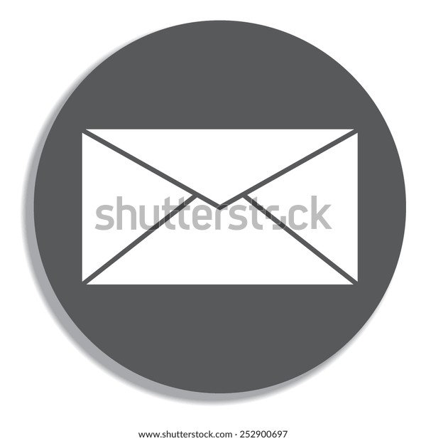 Vector Envelope Icon On Grey Background Stock Vector (Royalty Free ...