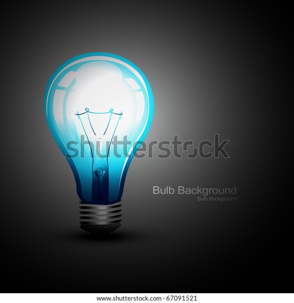 Vector Eps10 Glowing Bulb Illustration Stock Vector (Royalty Free) 67091521