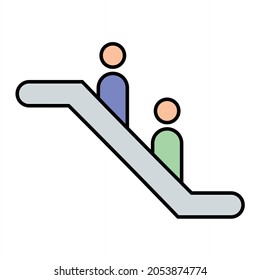 Vector Escalator Filled Outline Icon Design Stock Vector (Royalty Free ...