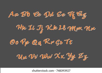 Vector Et Hand Drawn Alphabet Letters Stock Vector (Royalty Free ...