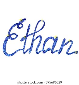 Vector Ethan Name Lettering Tinsels: vector de stock (libre de regalías ...