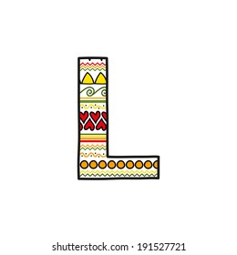 Vector Ethnic Hand Drawn Font Letter: เวกเตอร์สต็อก (ปลอดค่าลิขสิทธิ์ ...