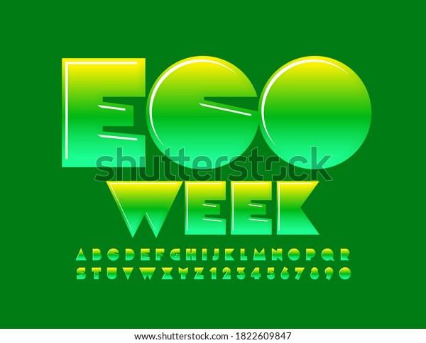 Vector Event Sign Eco Week Abstract Stock Vector (Royalty Free ...