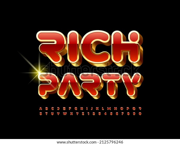Vector Exclusive Flyer Rich Party 3d Stock Vector (Royalty Free ...