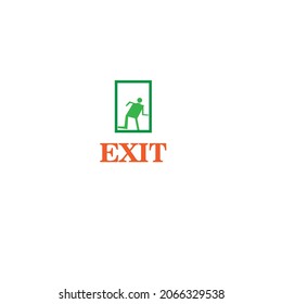 Vector Exit Gate Symbol Minimalist Logo Stock Vector (Royalty Free ...
