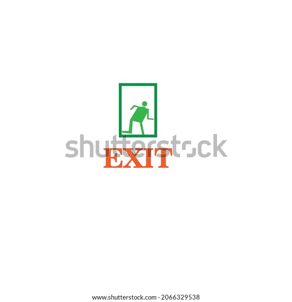 Vector Exit Gate Symbol Minimalist Logo Stock Vector (Royalty Free ...